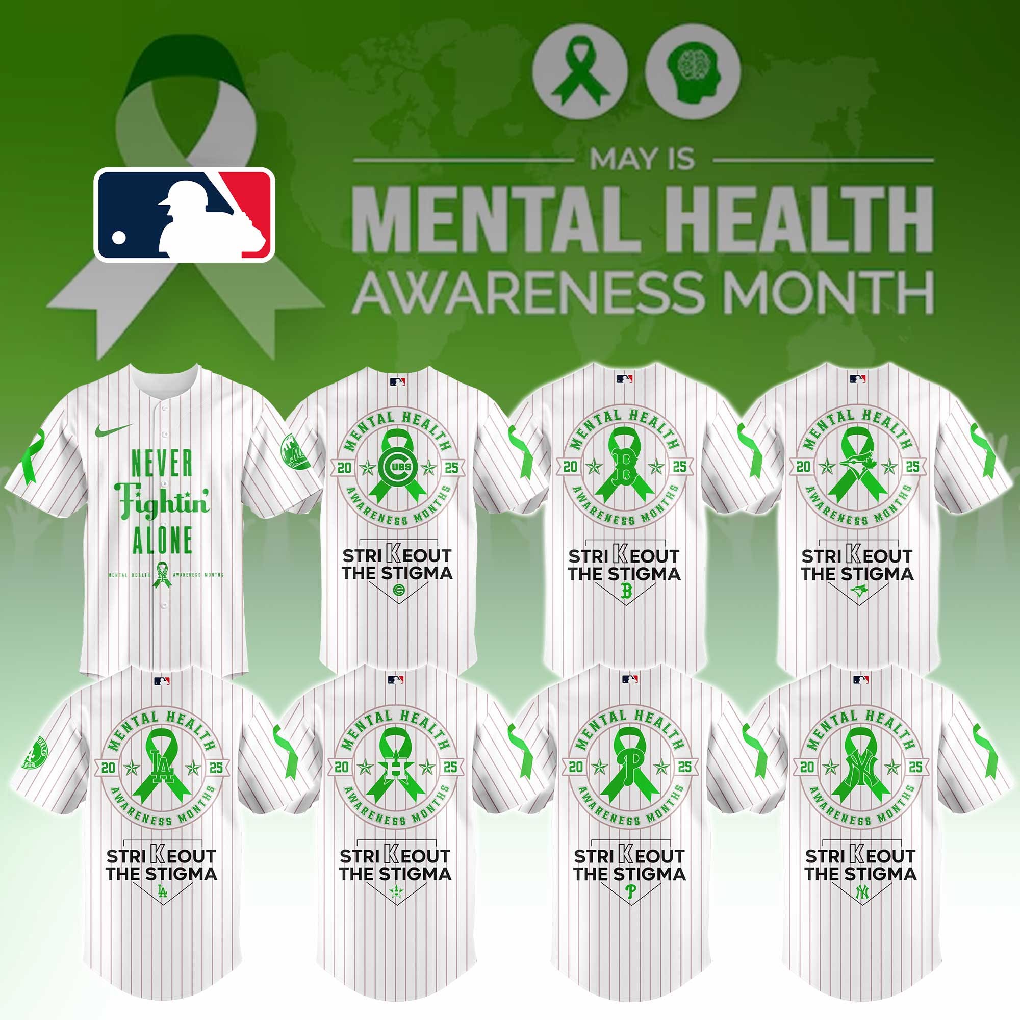MLB Mental Health Awareness Fan Gear - Bipubunny Store