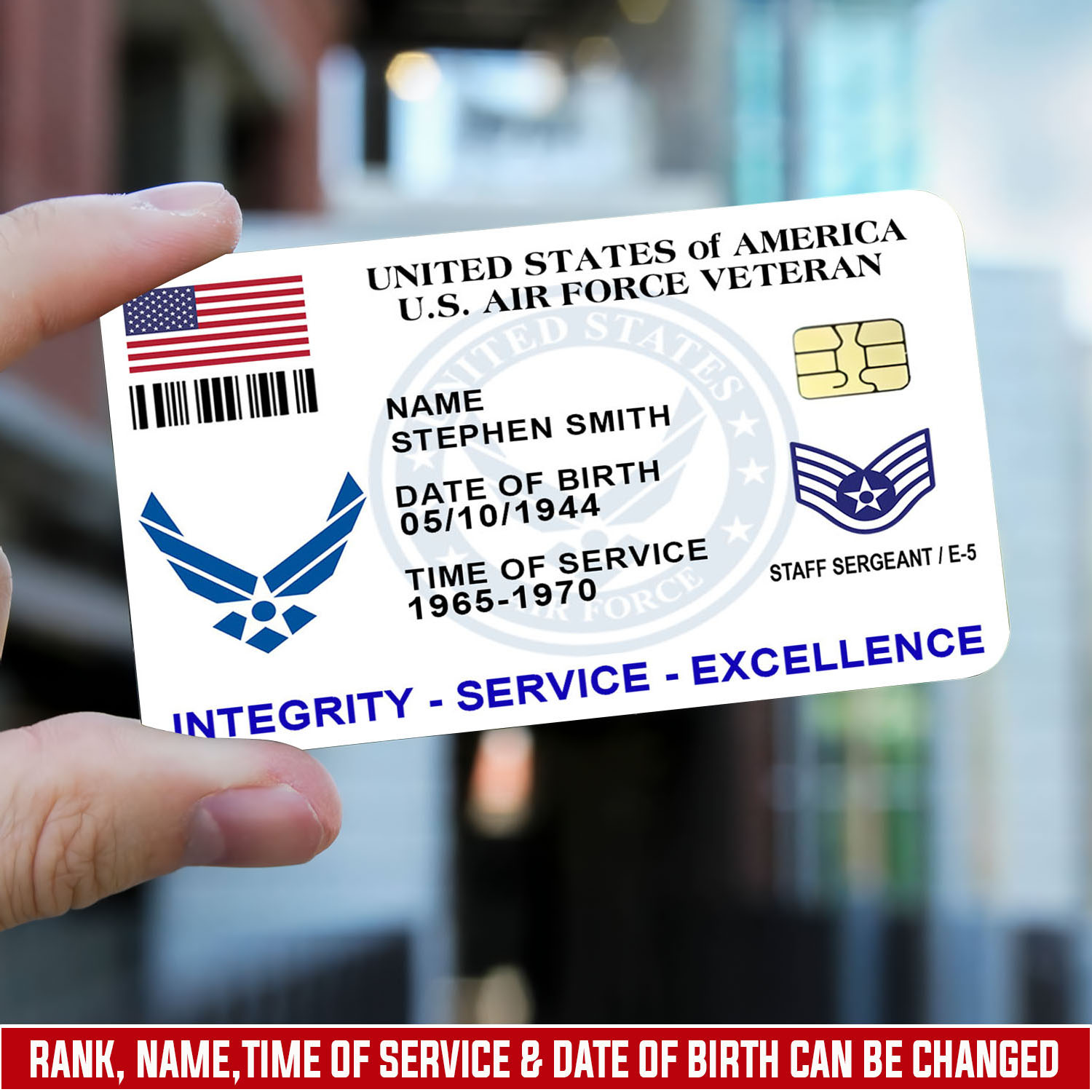 Customizable US Air Force Card - Bipubunny Store