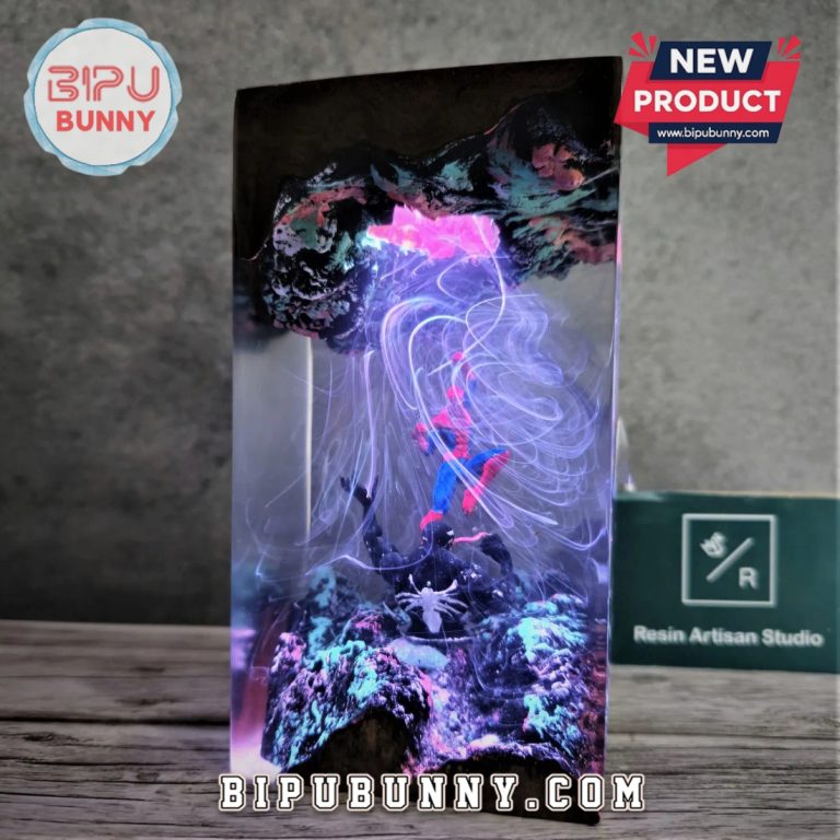 Spiderman Super Hero Resin Lamp - Bipubunny Store
