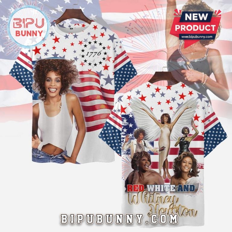 Whitney Houston Happy Independence Day 2025 Shirt - Bipubunny Store