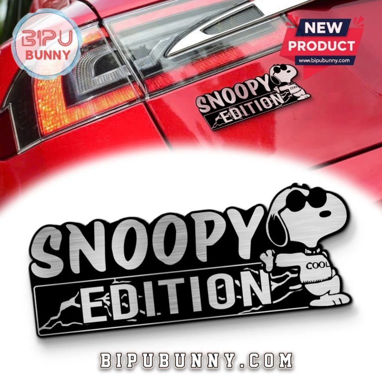 Snoopy Edition Laser Engraved Car Badge - Bipubunny Store
