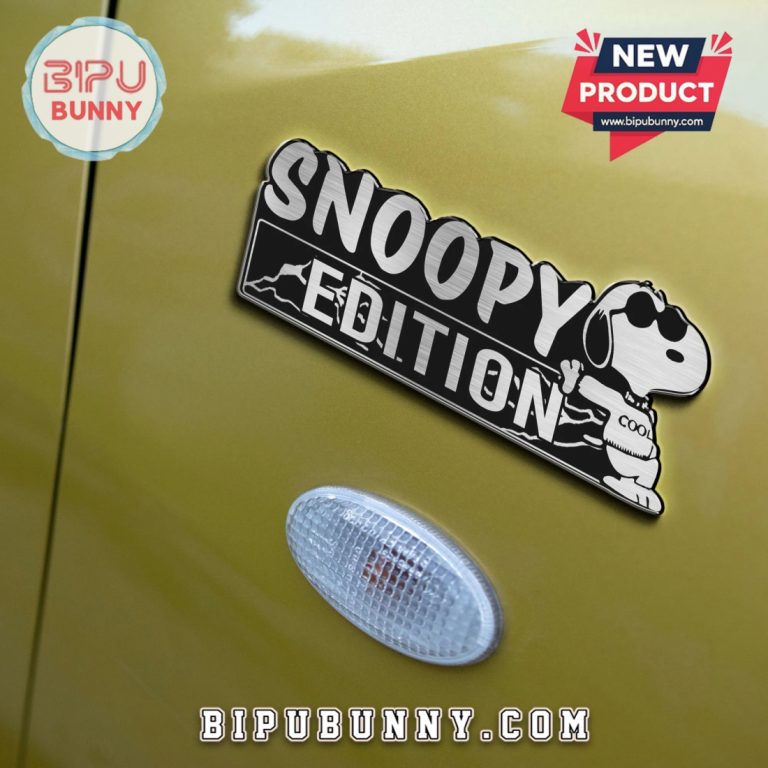 Snoopy Edition Laser Engraved Car Badge - Bipubunny Store