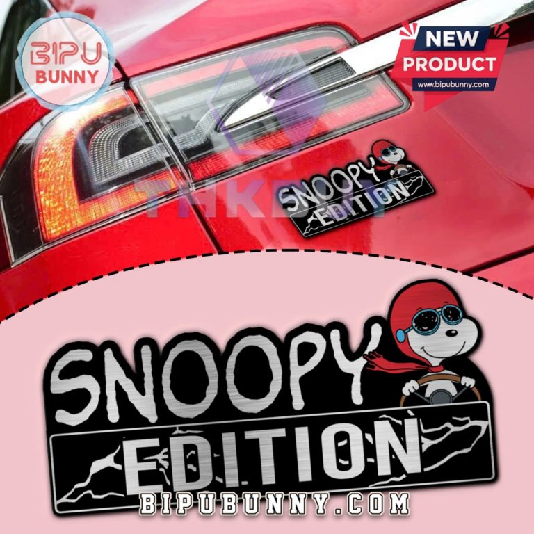 Snoopy Pilot Edition Laser Engraved Car Badge - Bipubunny Store