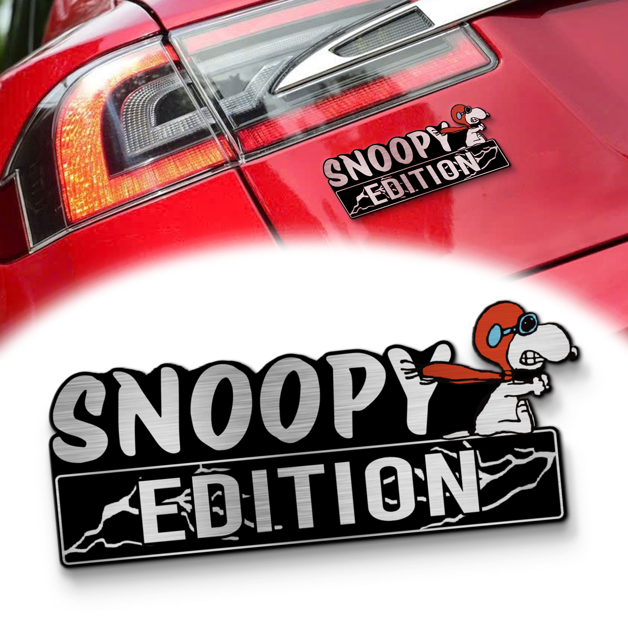 Charming Snoopy Red Baron Car Badge That Speaks Adventure - Bipubunny Store