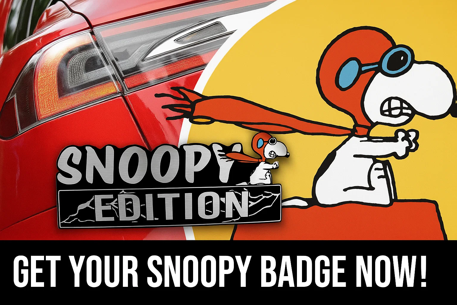 Charming Snoopy Red Baron Car Badge That Speaks Adventure - Bipubunny Store
