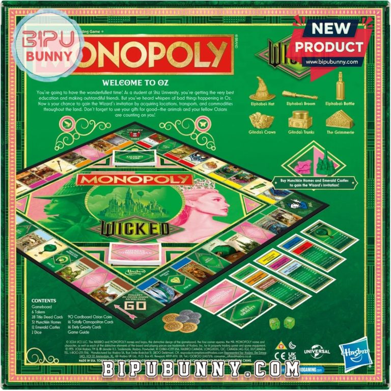 Wicked Monopoly Board Game - Bipubunny Store