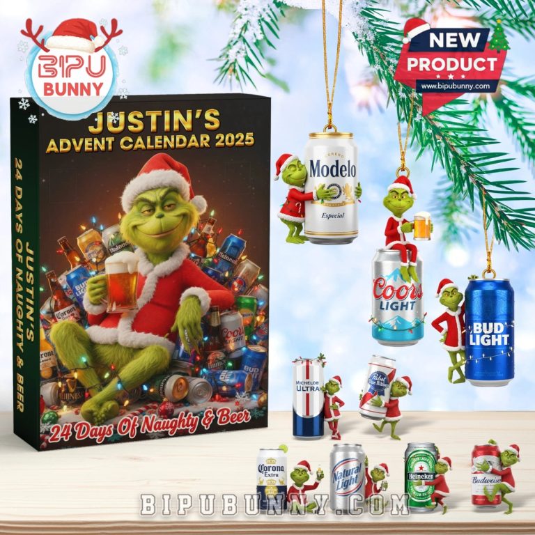 Drinking Monster Grinch Custom Advent Calendar 2025 - Bipubunny Store