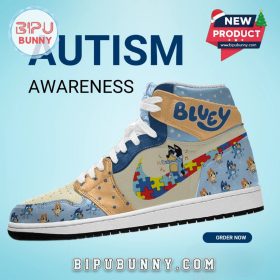 Autism Bluey High Air Jordan 1 Sneakers 2025 - Bipubunny Store