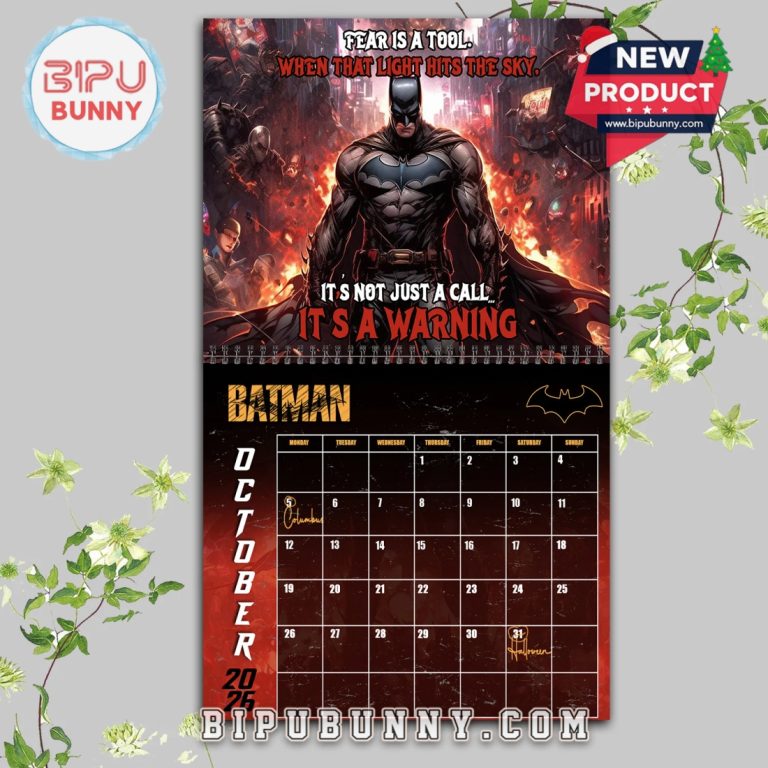 Batman Wall Hanging Calendar 2026 - Bipubunny Store