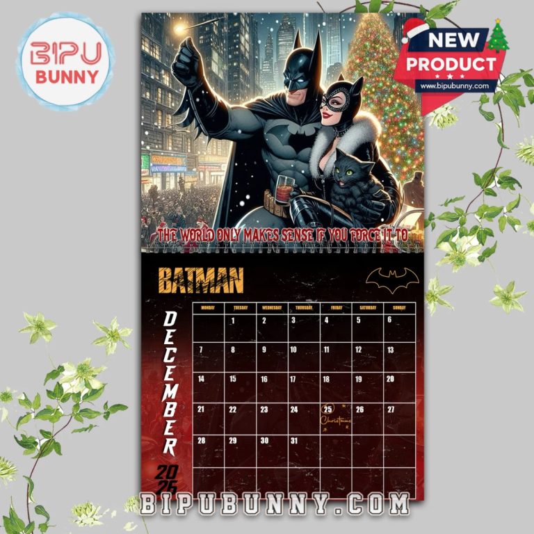 Batman Wall Hanging Calendar 2026 - Bipubunny Store