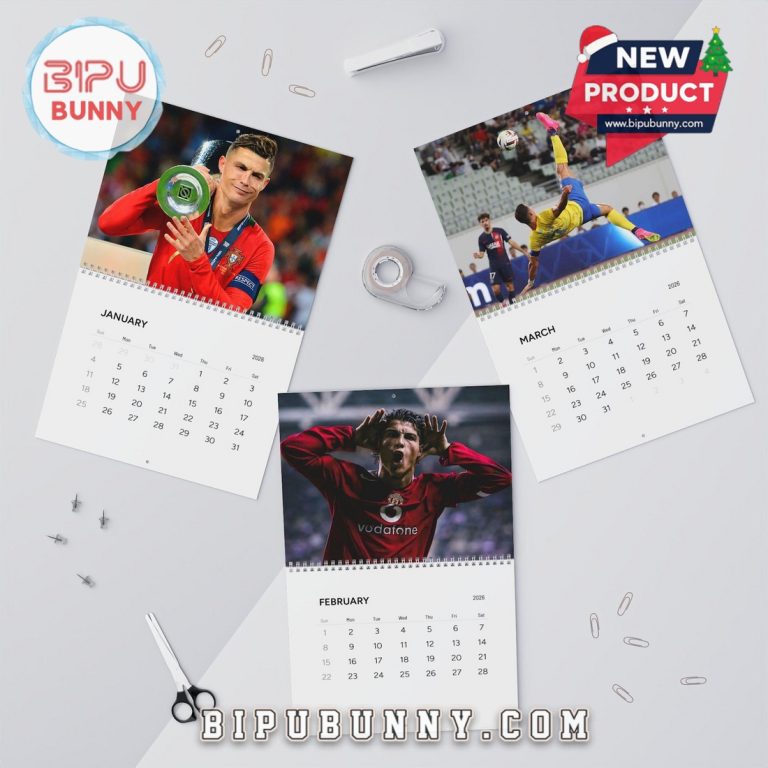 Cristiano Ronaldo Wall Calendar 2026 - Bipubunny Store