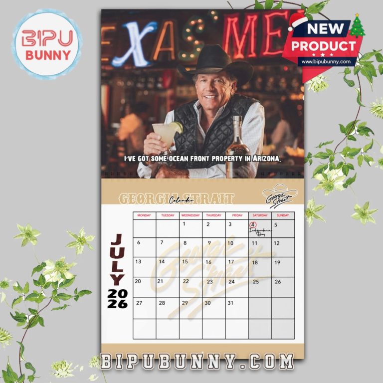 George Strait Wall Hanging Calendar 2026 - Bipubunny Store