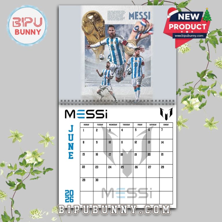 Lionel Messi Wall Hanging Calendar 2026 - Bipubunny Store