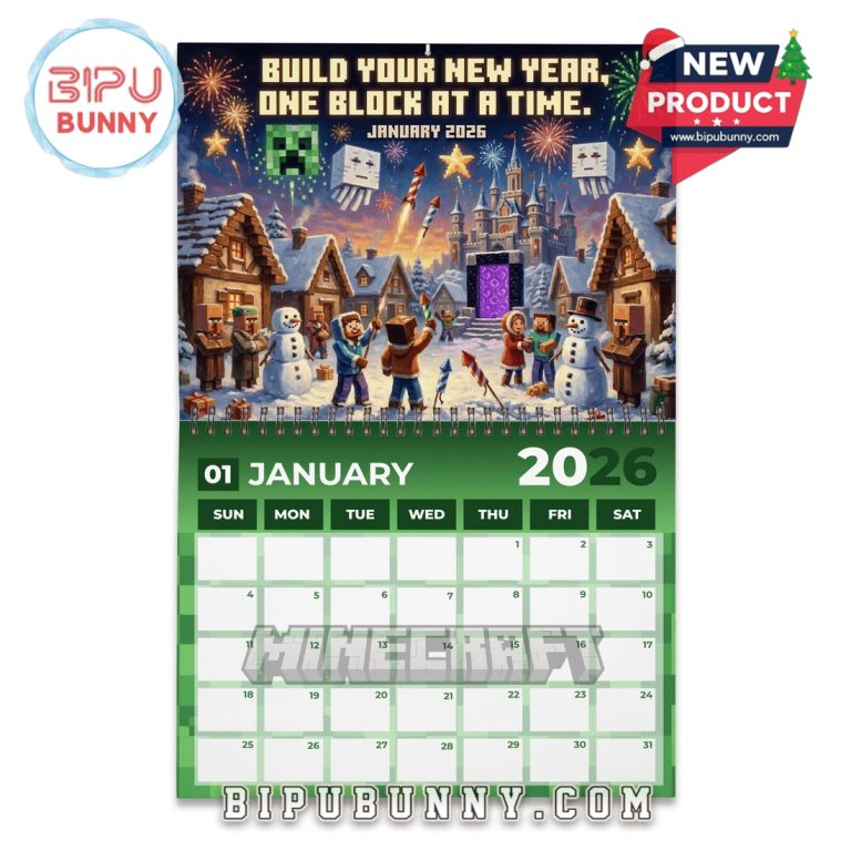 Minecraft 2026 Wall Calendar - Bipubunny Store