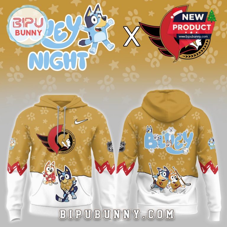 Ottawa Senators NHL Bluey Night Limited Hoodie - Bipubunny Store