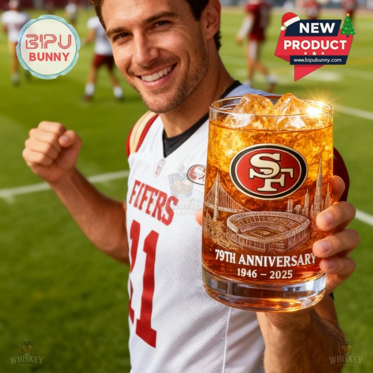 San Francisco 49ers 79th Anniversary Whiskey Glass - Bipubunny Store