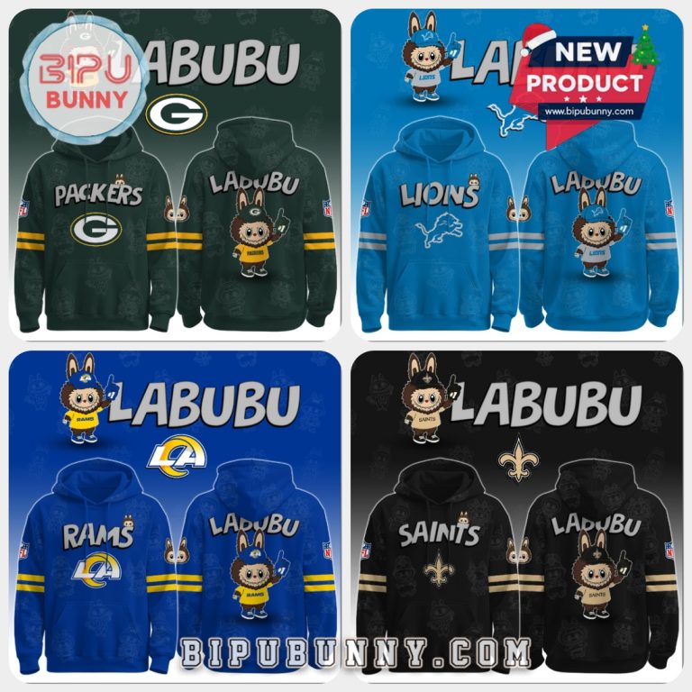 All Team NFL x Labubu Limited Edition Hoodie - Bipubunny Store