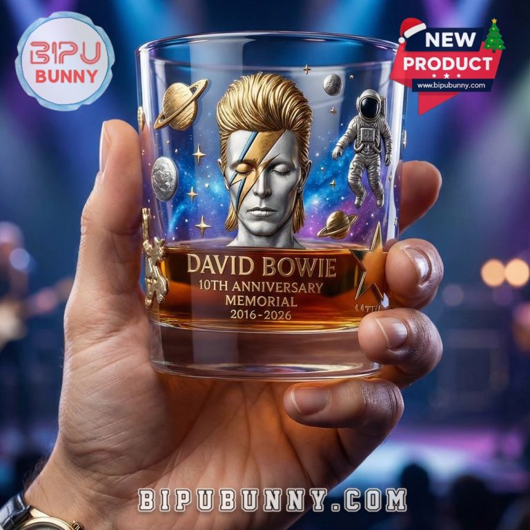 David Bowie 10th Anniversary Memorial Whiskey Glass - Bipubunny Store
