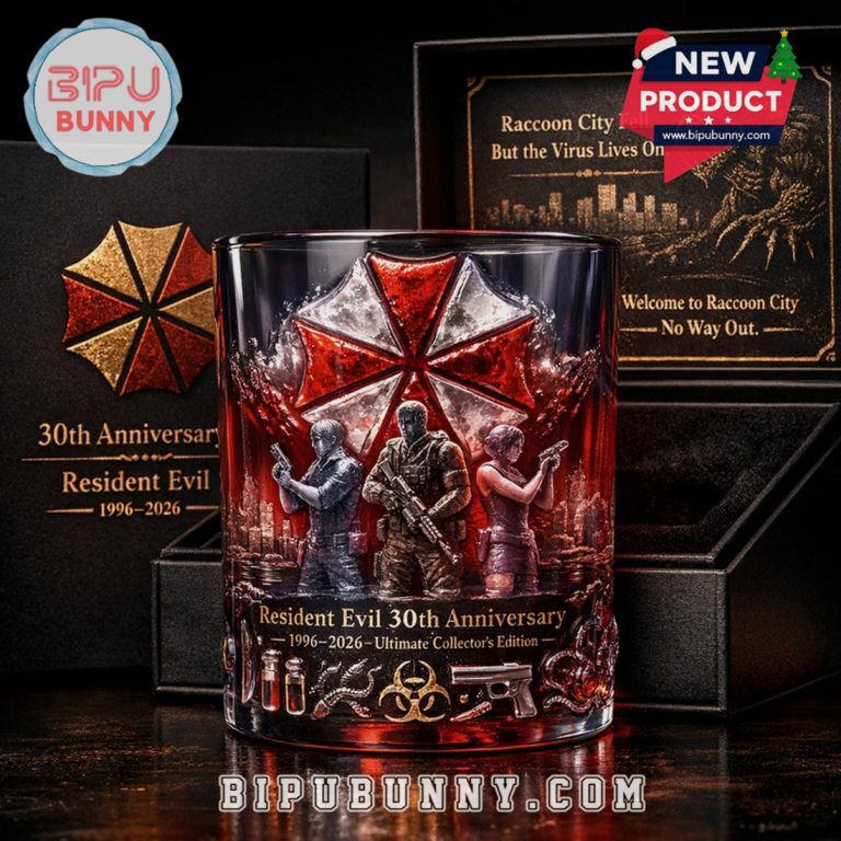 Resident Evil 30th Anniversary Collector's Whiskey Glass - Bipubunny Store