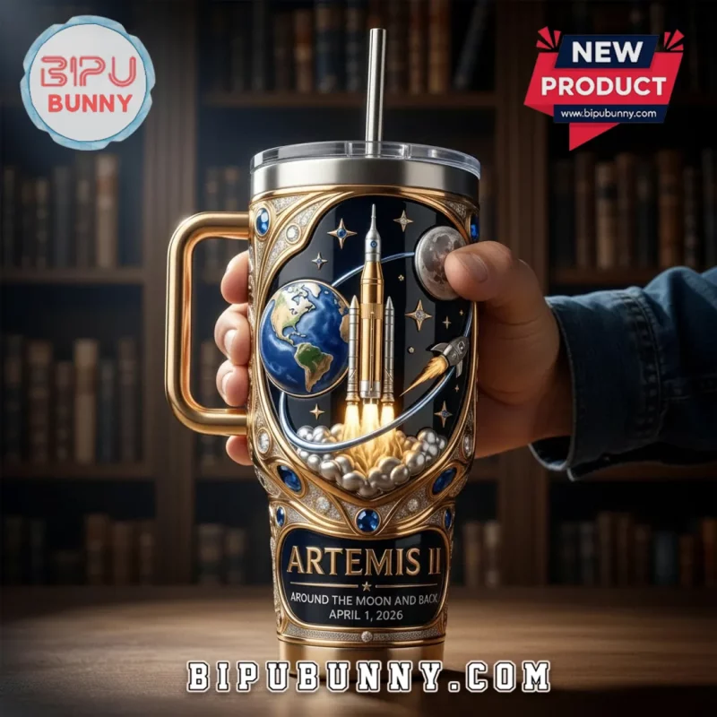 Artemis II Luxury Commemorative NASA Space Mission Gold YETI Tumbler ...