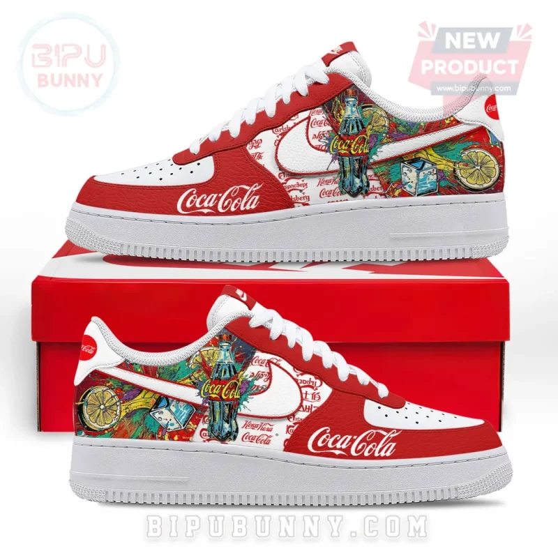 Coca Cola Classic Bottle Pop Art Splash Custom AIr Force 1 Sneakers ...